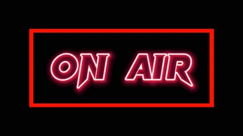 On air red Neon Light on a black backgro... | Stock Video | Pond5