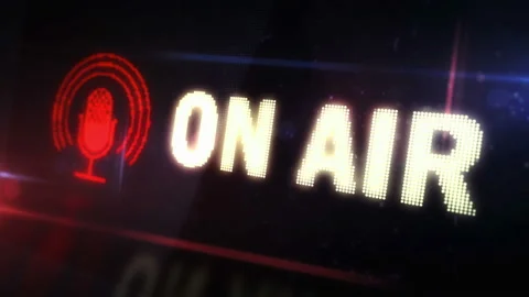 On Air symbol light flashing on digital ... | Stock Video | Pond5