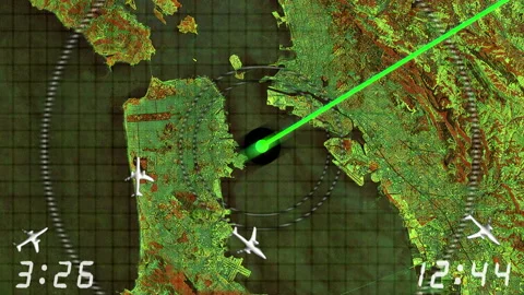 Air Traffic Control Radar Screen Stock Footage ~ Royalty Free Stock ...