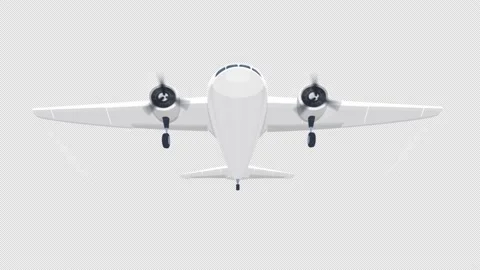 Air transport. Animation of a propeller ... | Stock Video | Pond5