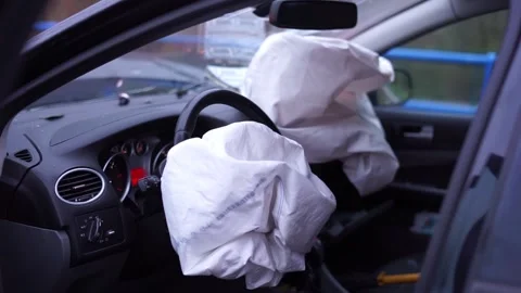 Airbags Deployed Stock Video Footage | Royalty Free Airbags Deployed ...