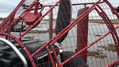 airboat fan boat propeller motor engine ... | Stock Video | Pond5