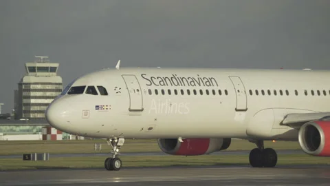 Airbus A320 Airplane Take Off with Contr... | Stock Video | Pond5
