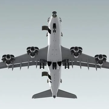 Airbus A340-200 Generic White ~ 3D Model #91430516 | Pond5