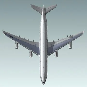Airbus A340-200 Generic White ~ 3D Model #91430516 | Pond5