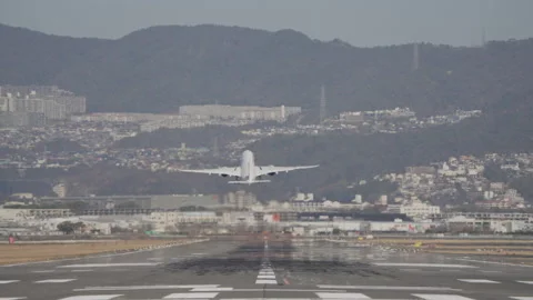 Airbus A350 Passenger Airplane Rear View... | Stock Video | Pond5