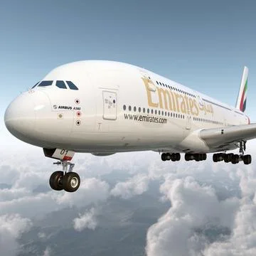 Airbus A380-900 Emirates 3D Model ~ Modèle 3D #96419546