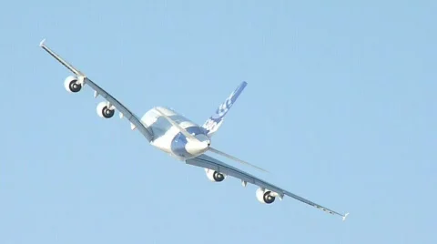 Airbus A380 Back Side | Stock Video | Pond5