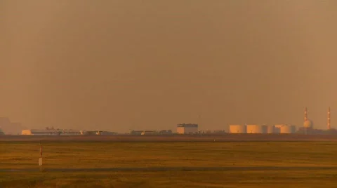 aircraft, Airbus A330 takeoff , smoky sk... | Stock Video | Pond5