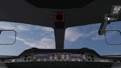 Aircraft cockpit,high-tech dashboard,Pil... | Stock Video | Pond5