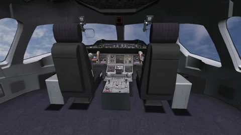 Aircraft cockpit,high-tech dashboard,Pil... | Stock Video | Pond5