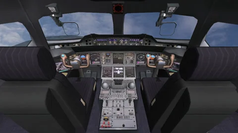 Aircraft cockpit,high-tech dashboard,Pil... | Stock Video | Pond5