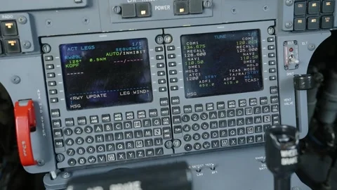 Aircraft control console displaying rada... | Stock Video | Pond5