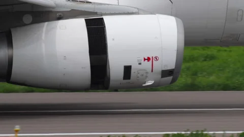 Aircraft engine, braking | Stock Video | Pond5