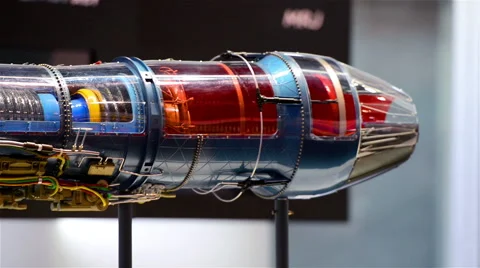Aircraft engine works details displays a... | Stock Video | Pond5