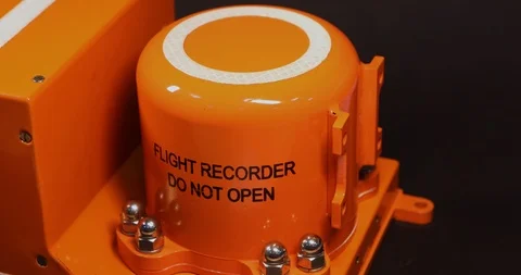 Aircraft flight data recorder on black b... | Stock Video | Pond5