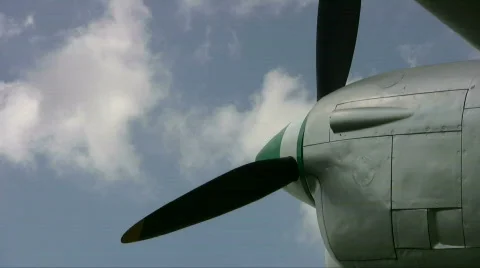 Aircraft P-38 Lightning engine prop time... | Stock Video | Pond5