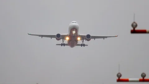 Airplane airbus A320 take-off | Stock Video | Pond5