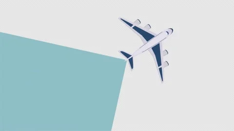 Airplane. Animation of an aircraft fligh... | Stock Video | Pond5