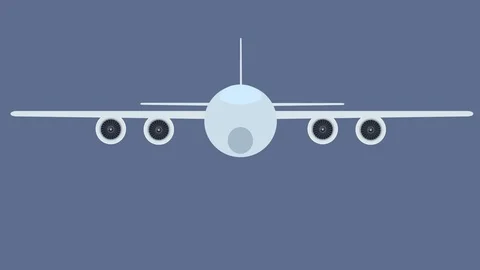 Airplane. Animation passenger aircraft i... | Stock Video | Pond5