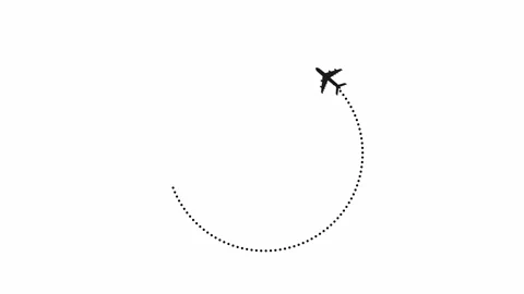 Airplane circular line path of air plane... | Stock Video | Pond5