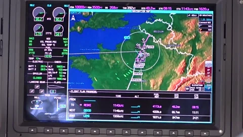 Airplane Cockpit Display Screen Zooming ... | Stock Video | Pond5