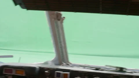 Airplane cockpit windshield with green s... | Stock Video | Pond5