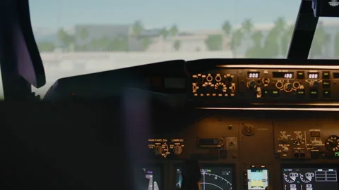 Airplane control panel with switch and l... | Stock Video | Pond5
