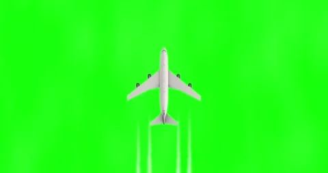 Airplane flight, green screen | Stock Video | Pond5
