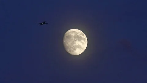 Airplane Flying Night Stock Footage ~ Royalty Free Stock Videos | Pond5