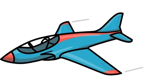 airplane flying and 2d animation | Stock Video | Pond5