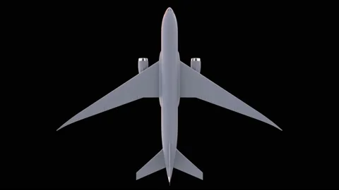 Airplane flying animation on black backg... | Stock Video | Pond5