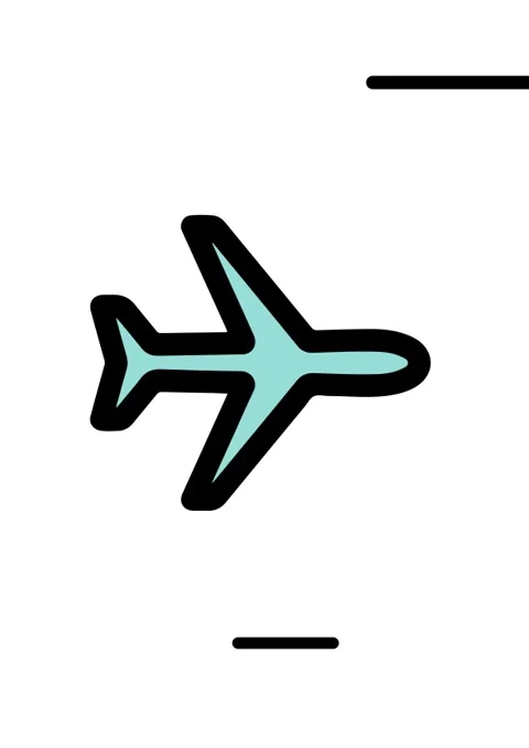Airplane Flying Animation | Stock Video | Pond5