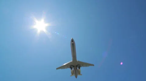 Airplane Flying Over Head Stock Footage ~ Royalty Free Stock Videos | Pond5