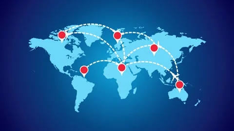 Airplane Map Animation Stock Videos – Royalty-Free HD & 4K Videos