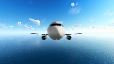 Airplane Flying Through Camera, 4K Anima... | Stock Video | Pond5