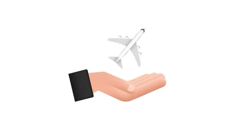 Airplane hand icon, great design for any... | Stock Video | Pond5