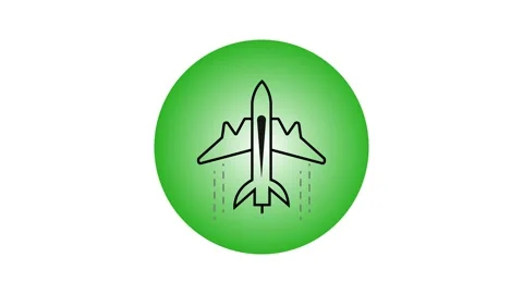 Airplane Icon Moving Animation – Dynam... | Stock Video | Pond5