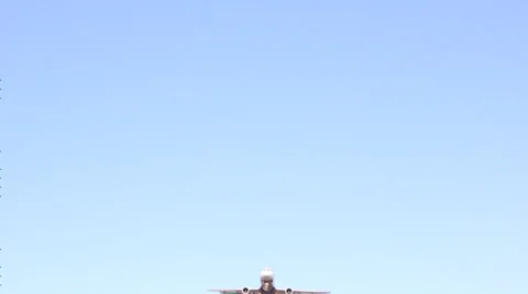 Airplane Is Landing and flying over head | Stock Video | Pond5