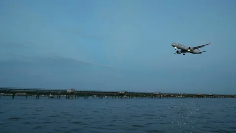 Airplane Landing On Water Stock Video Footage | Royalty Free Airplane ...