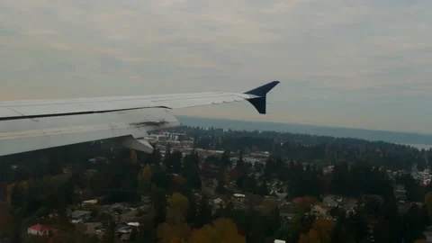 Airplane lands at Seattle Tacoma Interna... | Stock Video | Pond5