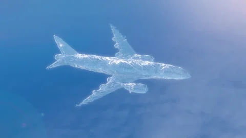 Airplane made of Water. Looping Animatio... | Stock Video | Pond5