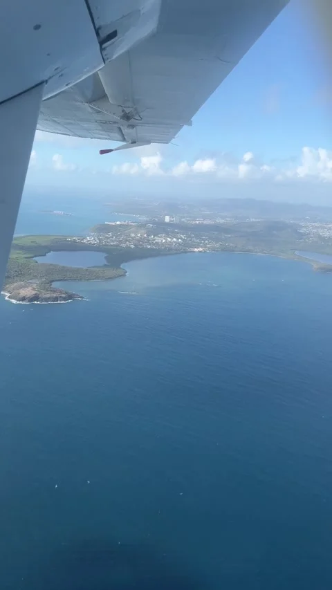 Airplane over Puerto Rico and its smalle... | Stock Video | Pond5