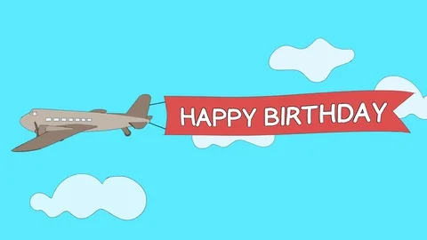 Happy Birthday Airplane Stock Videos – Royalty-Free HD & 4K Videos