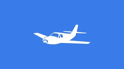 Airplane shape icon white color animatio... | Stock Video | Pond5