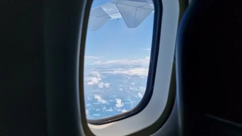 Airplane Travel Window | Stock Video | Pond5