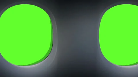 Airplane Window Green Screen with alpha | Stock Video | Pond5