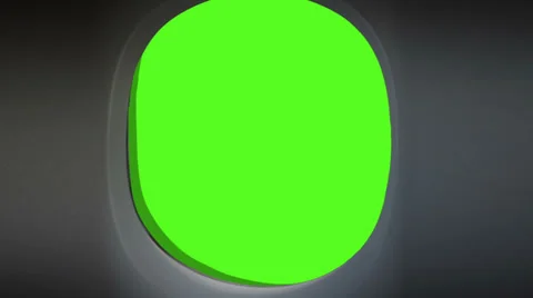 Airplane Window Green Screen with alpha | Stock Video | Pond5
