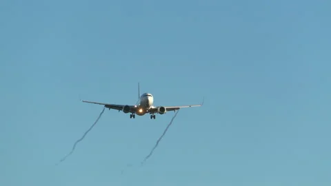 airplane wing vortex condensation arriva... | Stock Video | Pond5