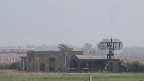 Airport approach radar and vor (VHF Omni... | Stock Video | Pond5